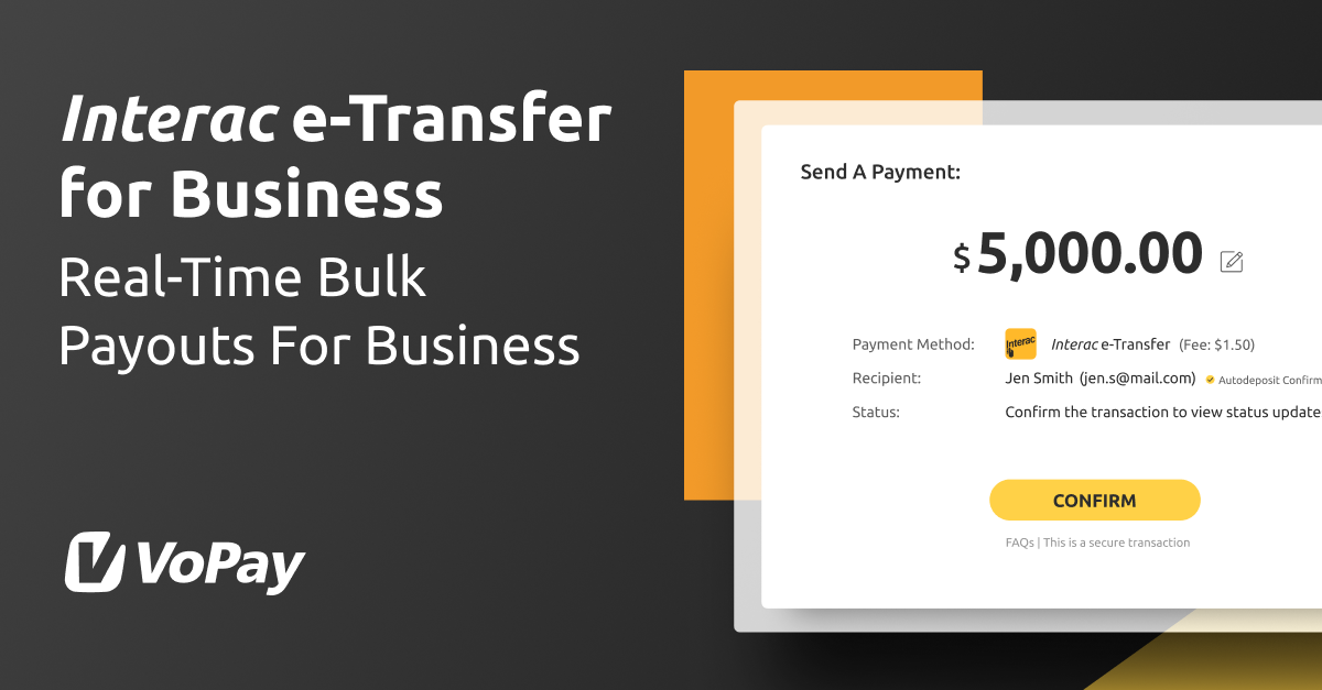 Interac e-Transfer Payouts | Send Real-Time Payment Transfers