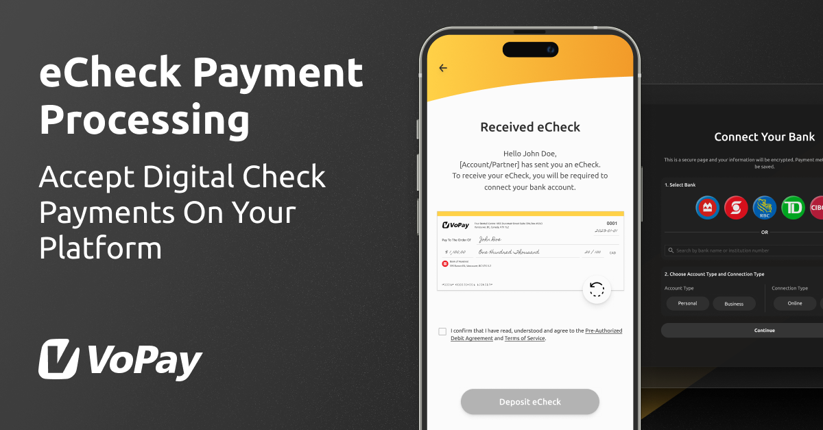 eCheck Payment Processing API | Electronic Check Canada & US